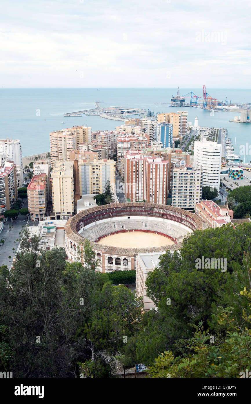 View from Gibralfaro, Málaga, Spain Stock Photo - Alamy