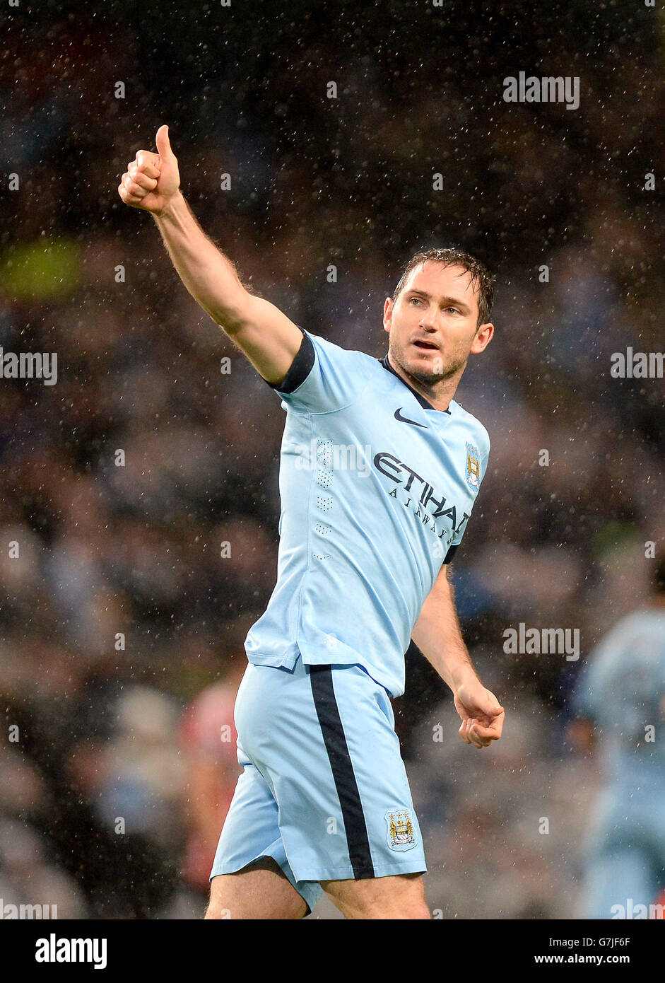 Manchester City's Frank Lampard celebrates scoring his sides third goal ...