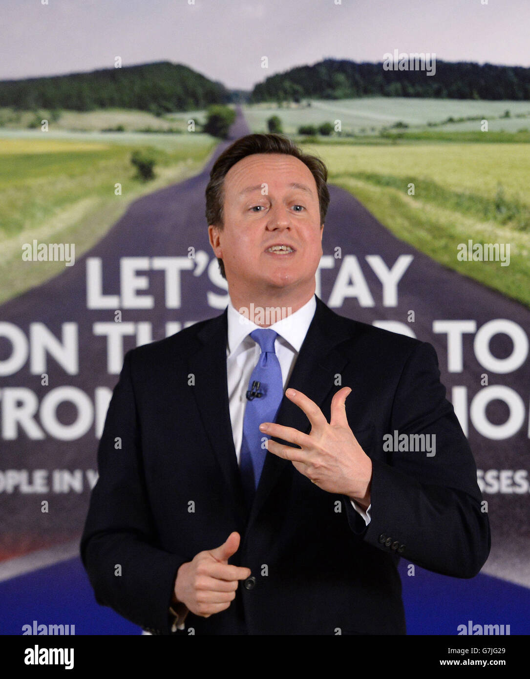 Prime Minister David Cameron addresses Conservative Party supporters at ...