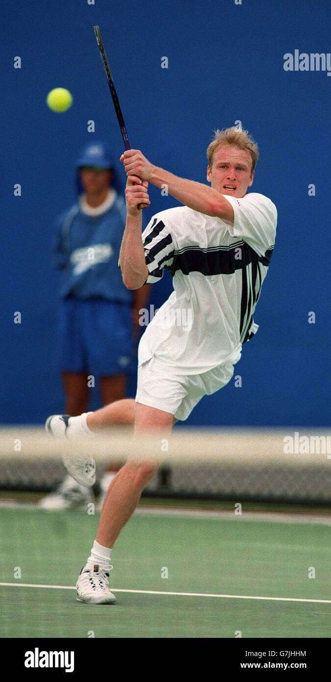 Tennis. Ford Australian Open. Magnus Gustafsson, Sweden Stock Photo - Alamy