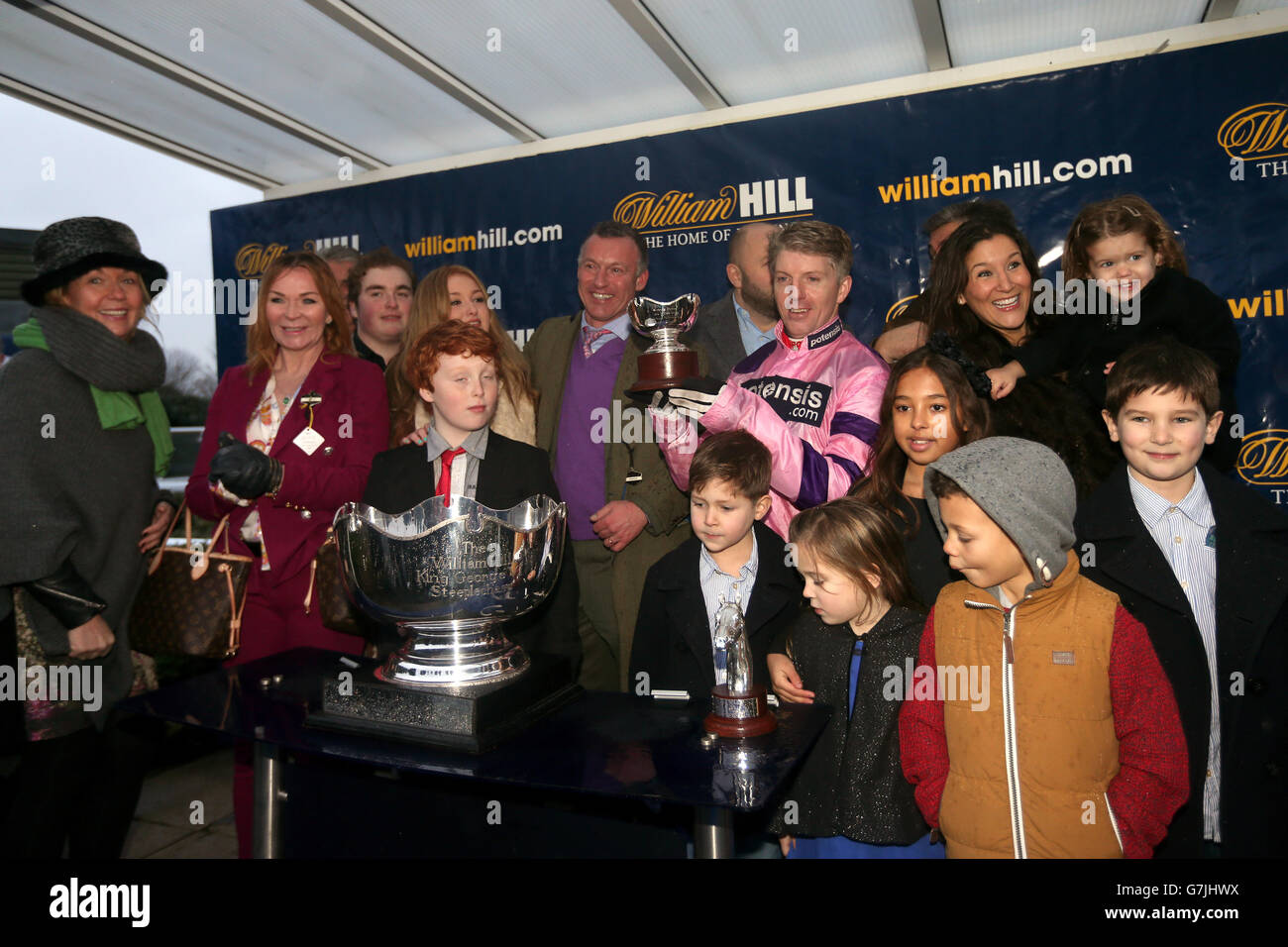 Jockey Noel Fehily and the winning connection of Silviniaco Conti after ...