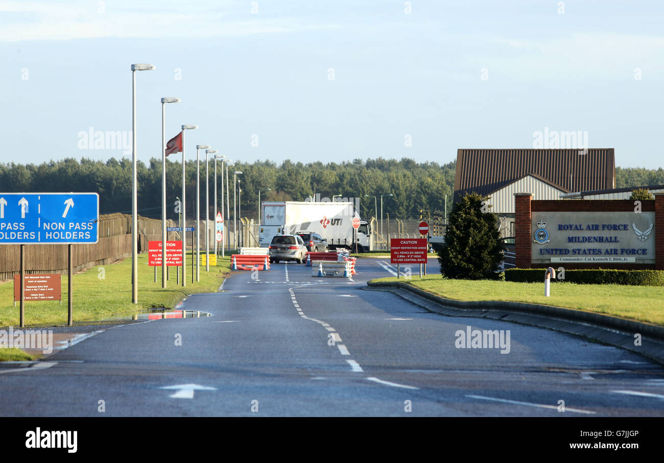 American Air Force Base RAF Mildenhall in Suffolk, as the US will pull ...