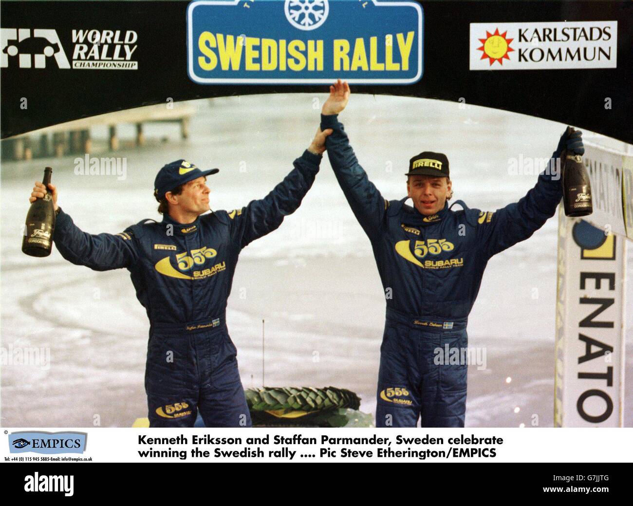Sweden celebrate winning the swedish rally hi-res stock photography and ...