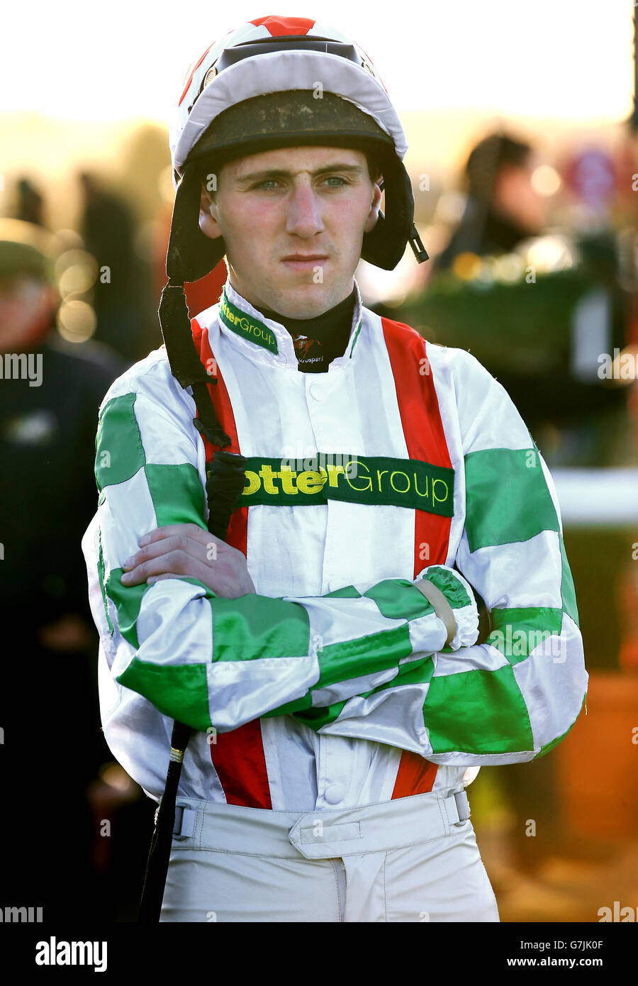 Jockey jack doyle at bangor on dee racecourse hi-res stock photography ...
