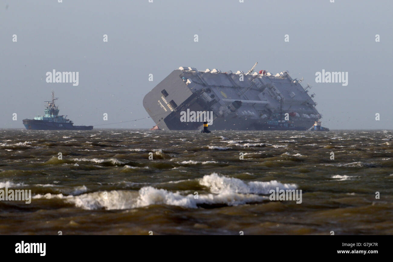 Solent ship grounding Stock Photo - Alamy