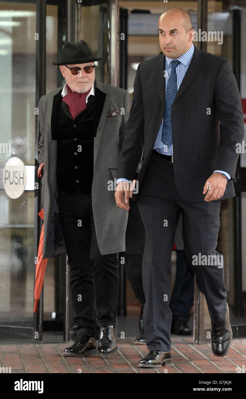 Former pop star Gary Glitter (left), whose real name is Paul Gadd ...