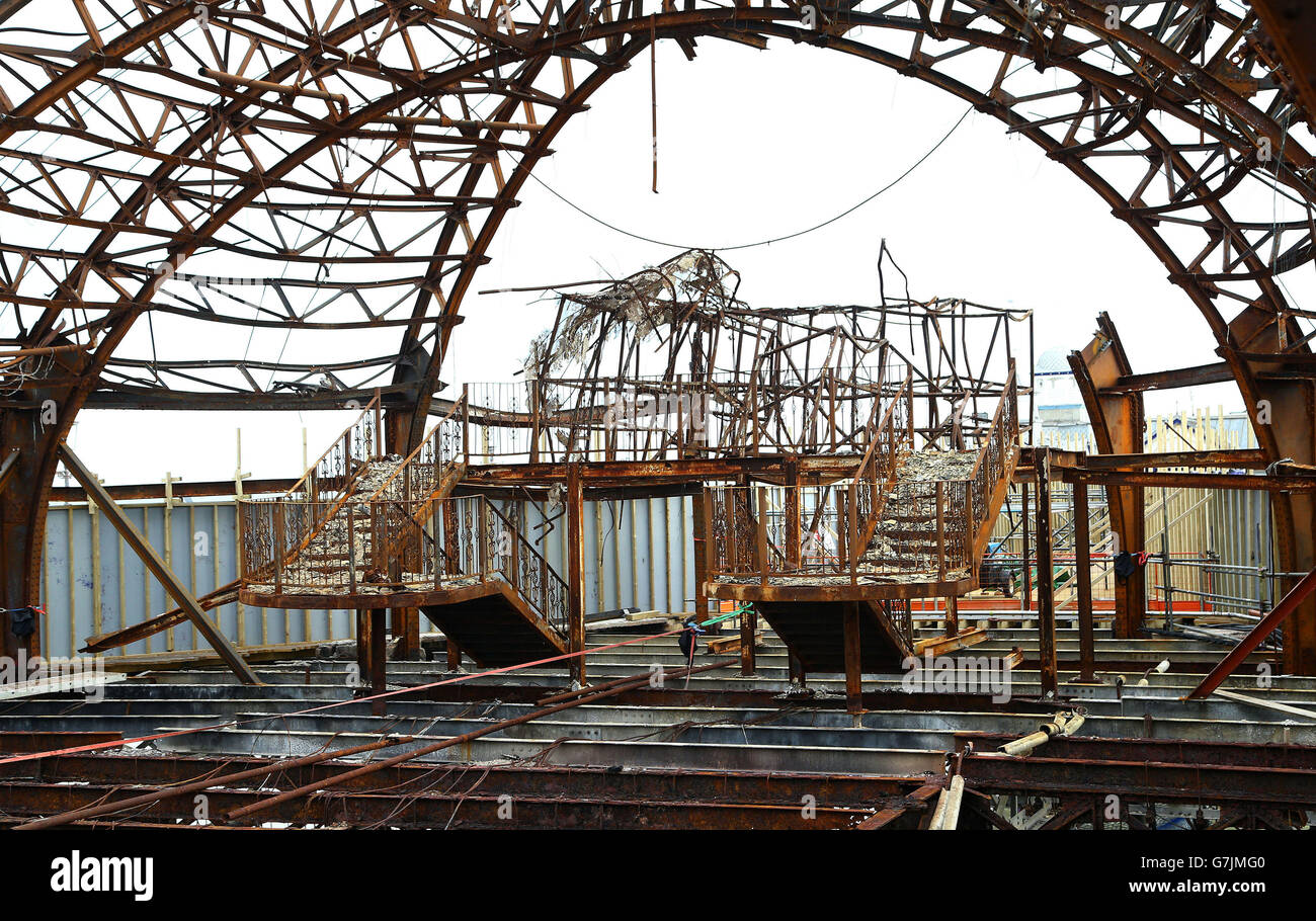 Eastbourne pier demolition hi-res stock photography and images - Alamy