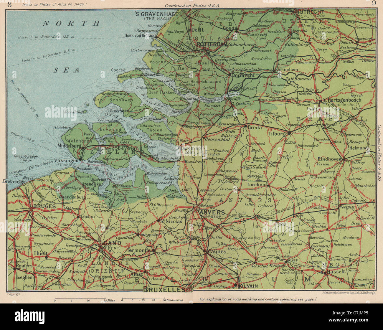 SOUTH NETHERLANDS NORTH BELGIUM. Rotterdam Zeeland Brabant Flanders ...