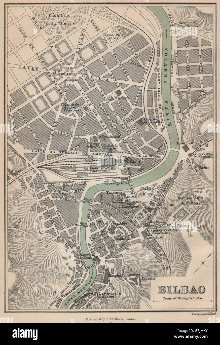 Bilbao map hi-res stock photography and images - Alamy