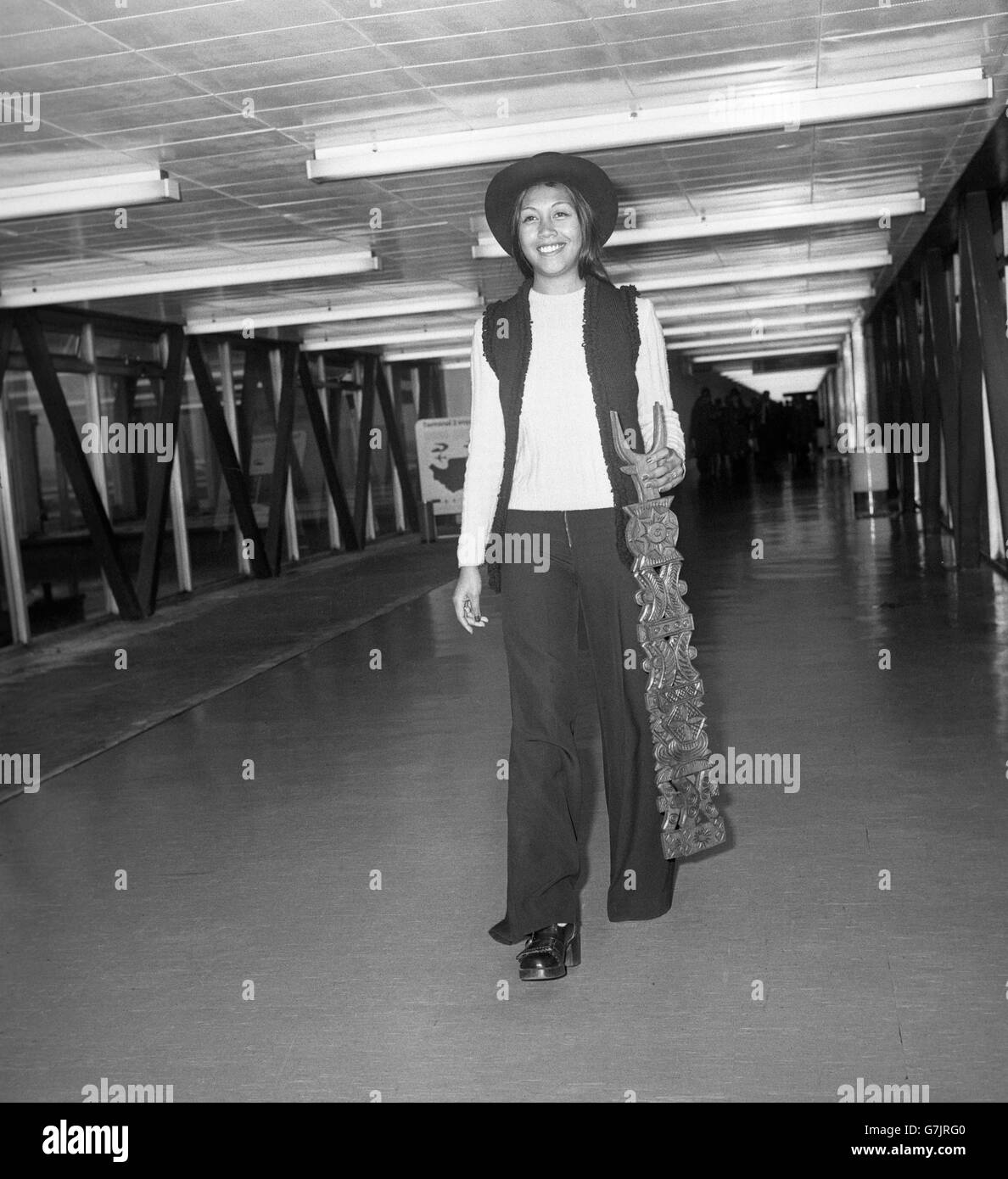 Miss World 1974 - Heathrow Airport, London Stock Photo - Alamy