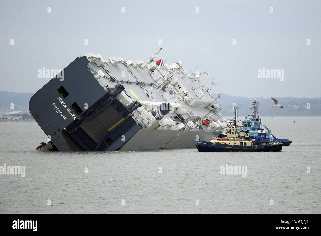 Solent ship grounding Stock Photo - Alamy