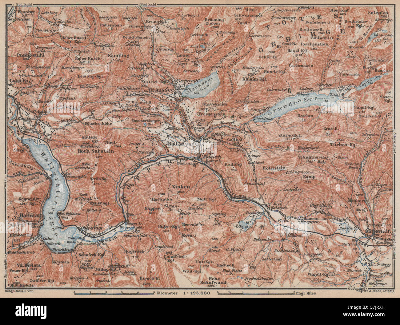 BAD AUSSEE & HALLSTATT environs. Altaussee Bad Mitterndorf. Austria ...