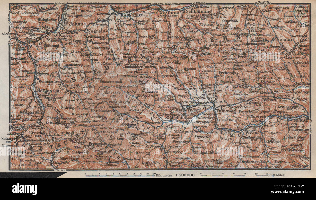 NIEDERE TAUERN & LUNGAU. Bad Gastein Wagrain Obertauern Schladming ...