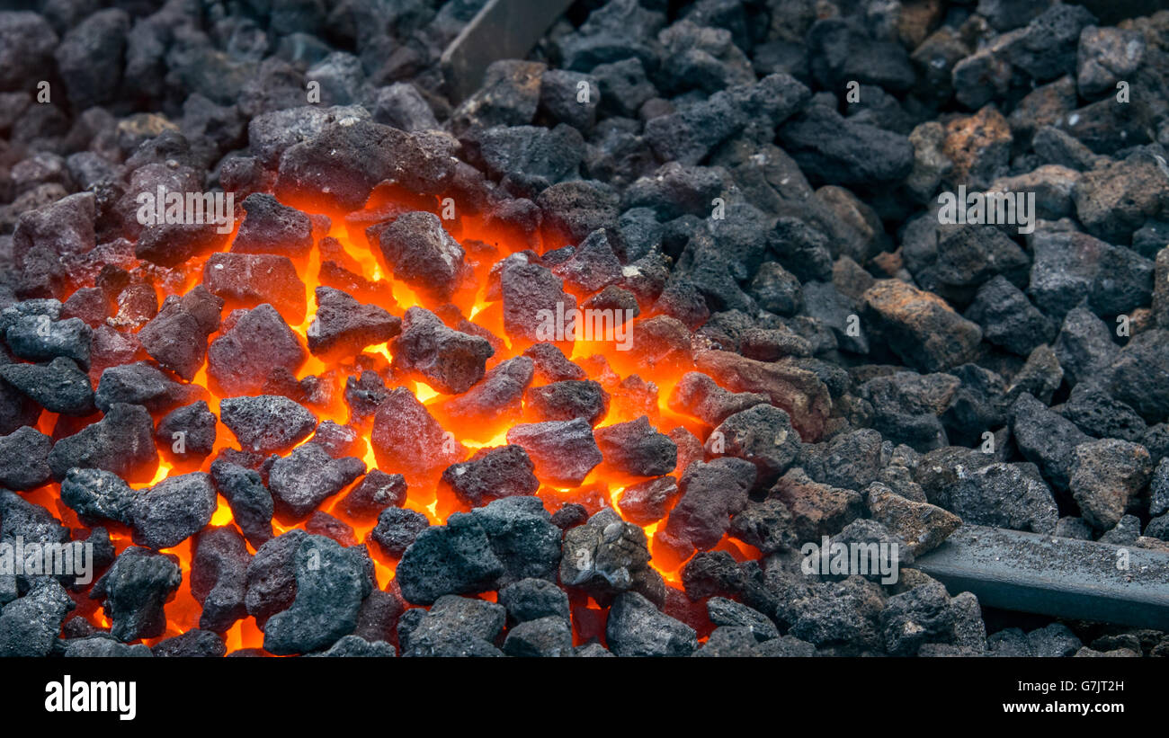 hot forge used by blacksmiths Stock Photo - Alamy
