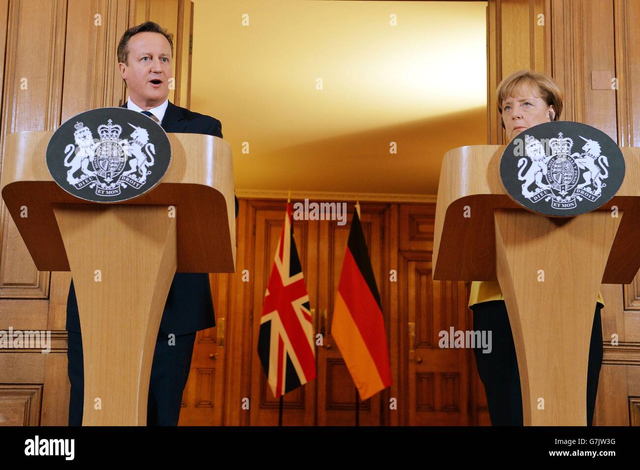 German Chancellor Angela Merkel during the joint press conference with ...