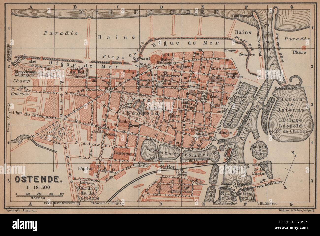Ostend map hi-res stock photography and images - Alamy