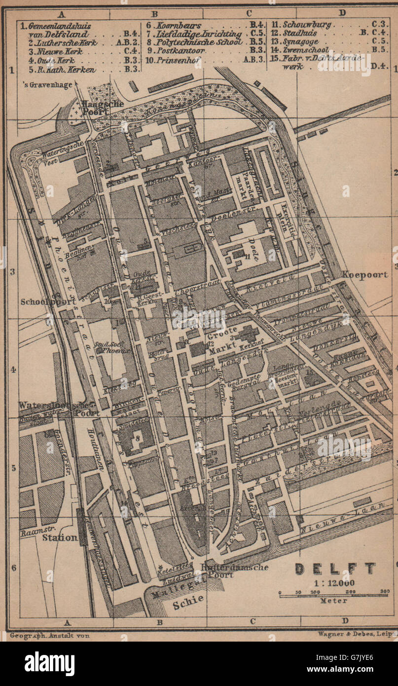 Map of delft hi-res stock photography and images - Alamy