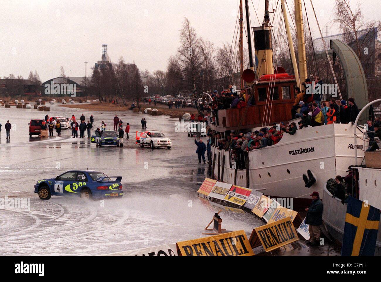 Swedish Rally. Kenneth Eriksson, Subaru Stock Photo - Alamy