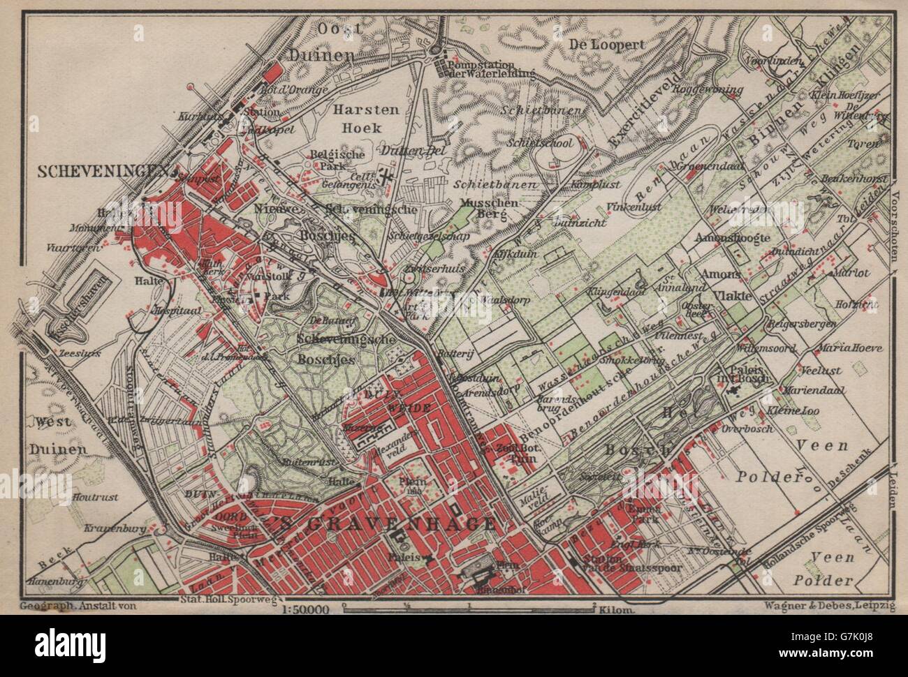 SCHEVENINGEN & THE HAGUE DEN HAAG 'S-GRAVENHAGE environs. Netherlands ...