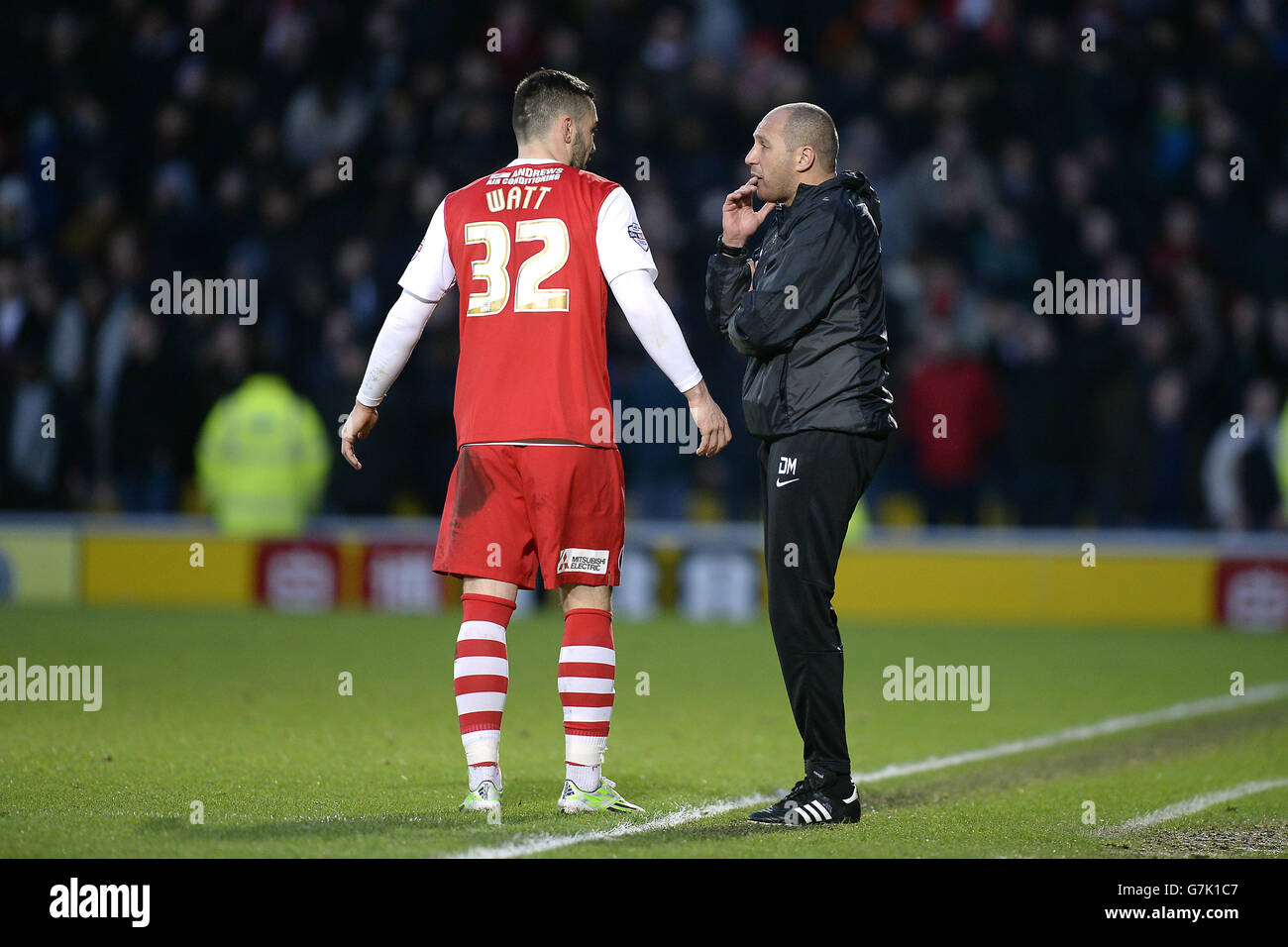 Charlton Athletic first team coach Damian Mathew (right) gives ...