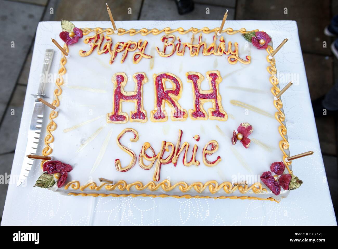 A cake prepared for The Countess of Wessex's visit to the Tomorrow's ...