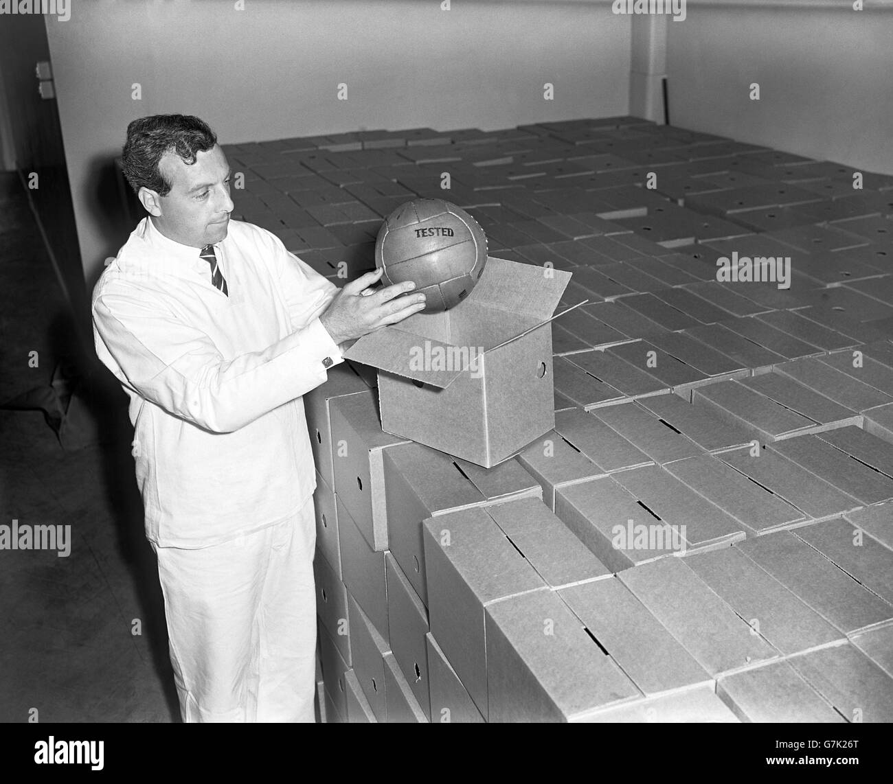 Football ball factory hi-res stock photography and images - Alamy