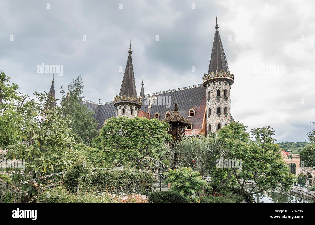 Walls of the castle Stock Photo - Alamy