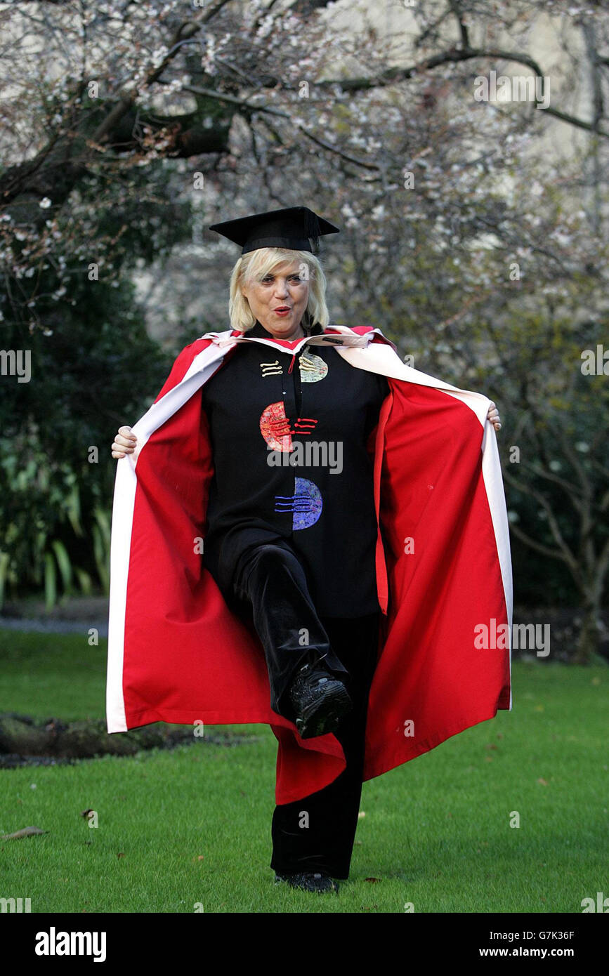 Christina Noble celebrates receiving her honorary degree. She is the ...
