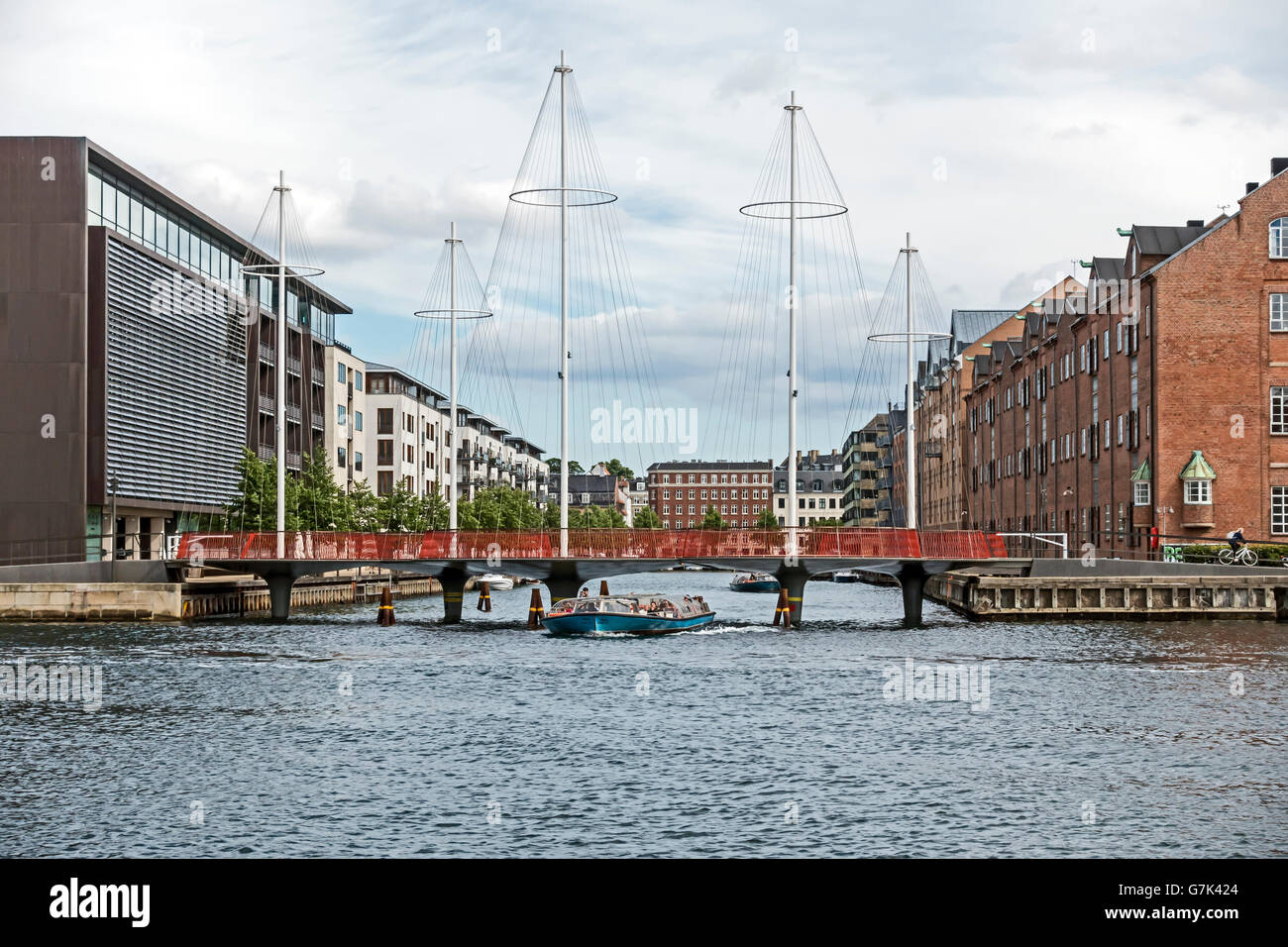 New pedestrian and cyclists crossing Cirkelbroen (the Circle Bridge ...