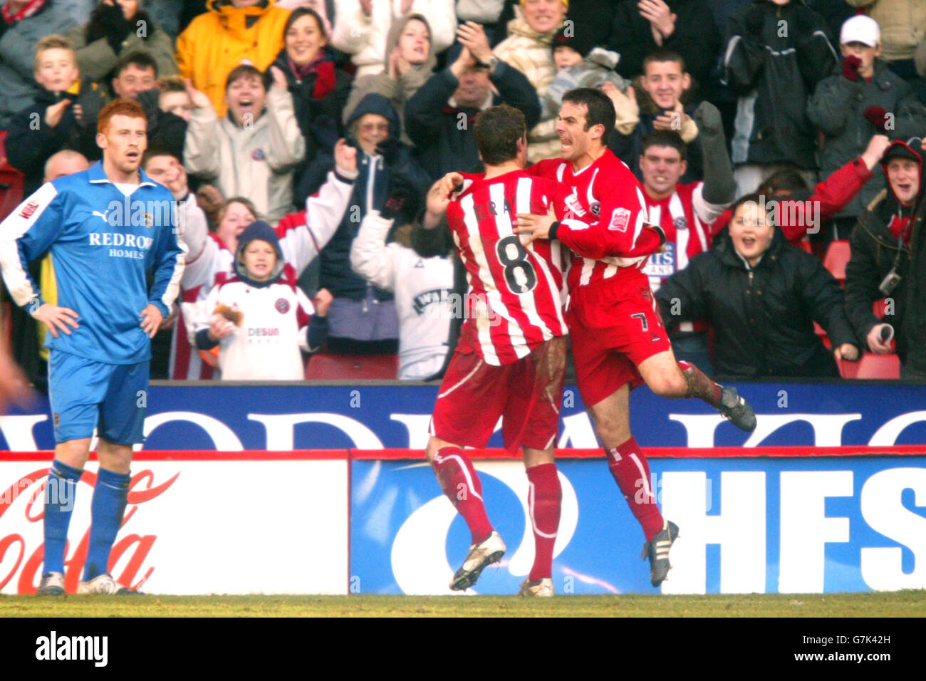 Sheffield United's Andy Liddell celebrates the equalizing goal Stock ...