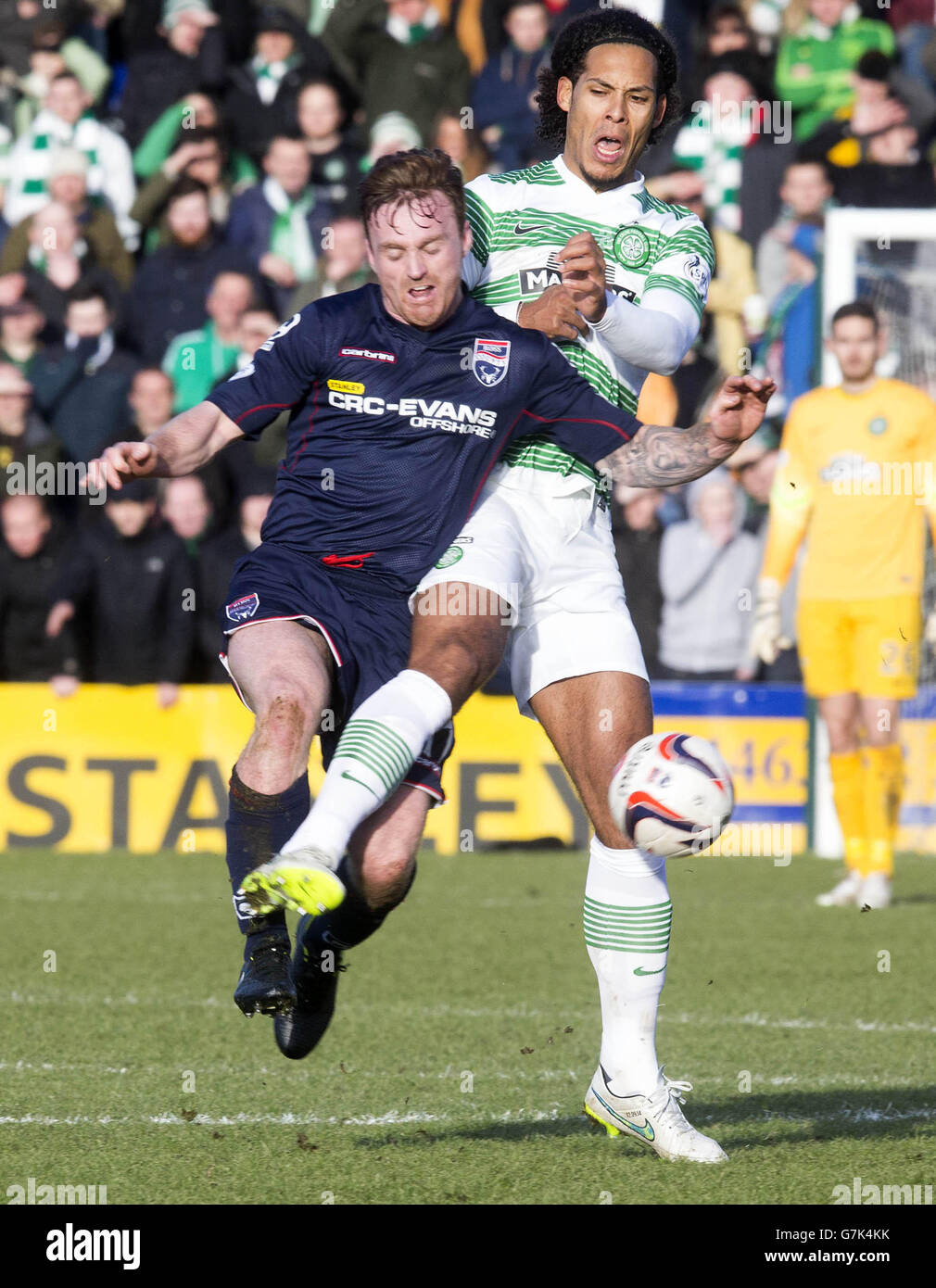 Ross county celtic soccer ross county full length tackling hi-res stock ...