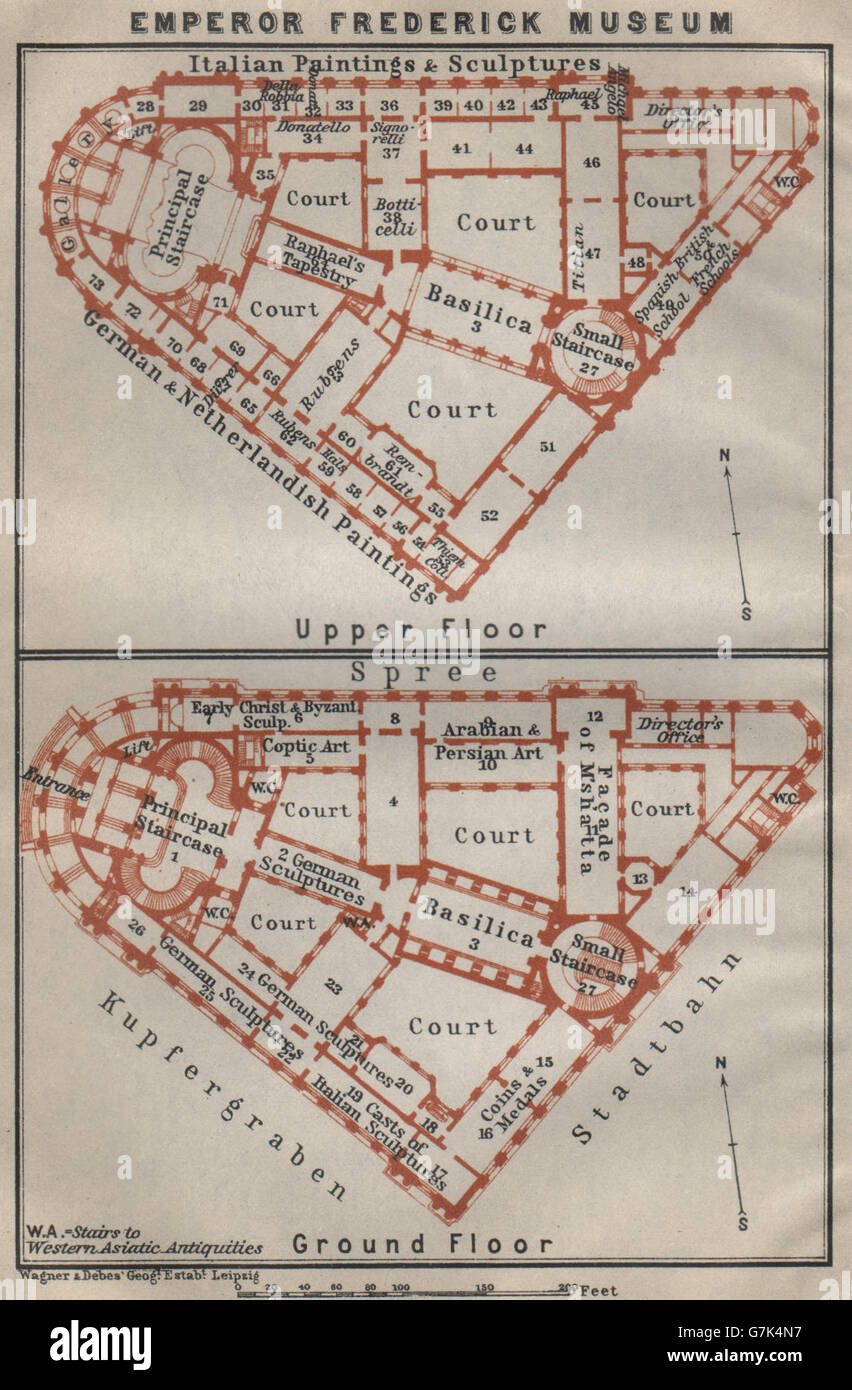 BODE MUSEUM, Berlin. Kaiser-Friedrich-Museum. Frederick. Floor plans ...