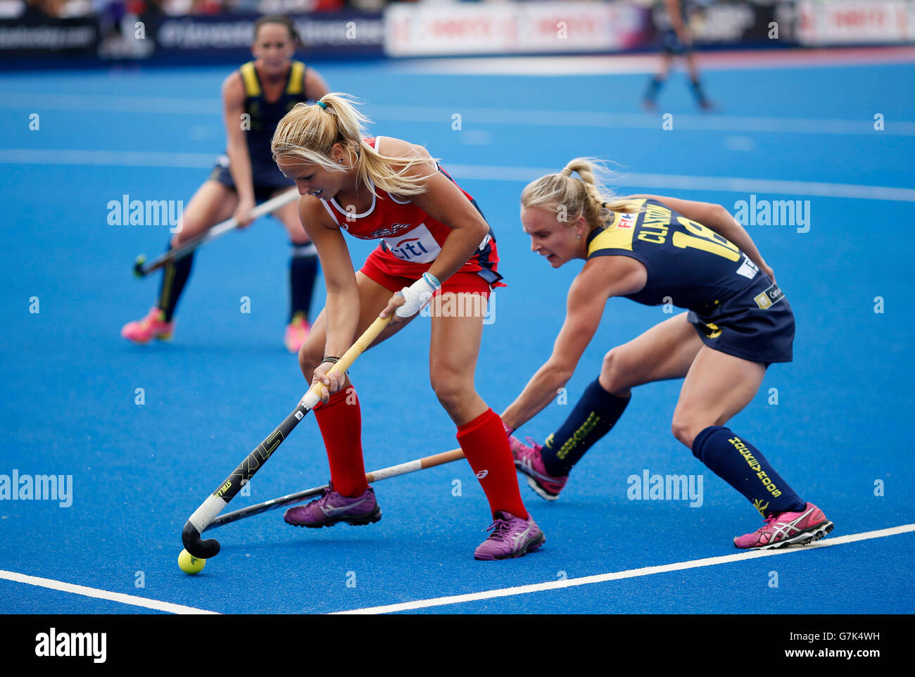 USA's Kelsey Koloejchick and Australia's Jane Claxton during the 3rd ...