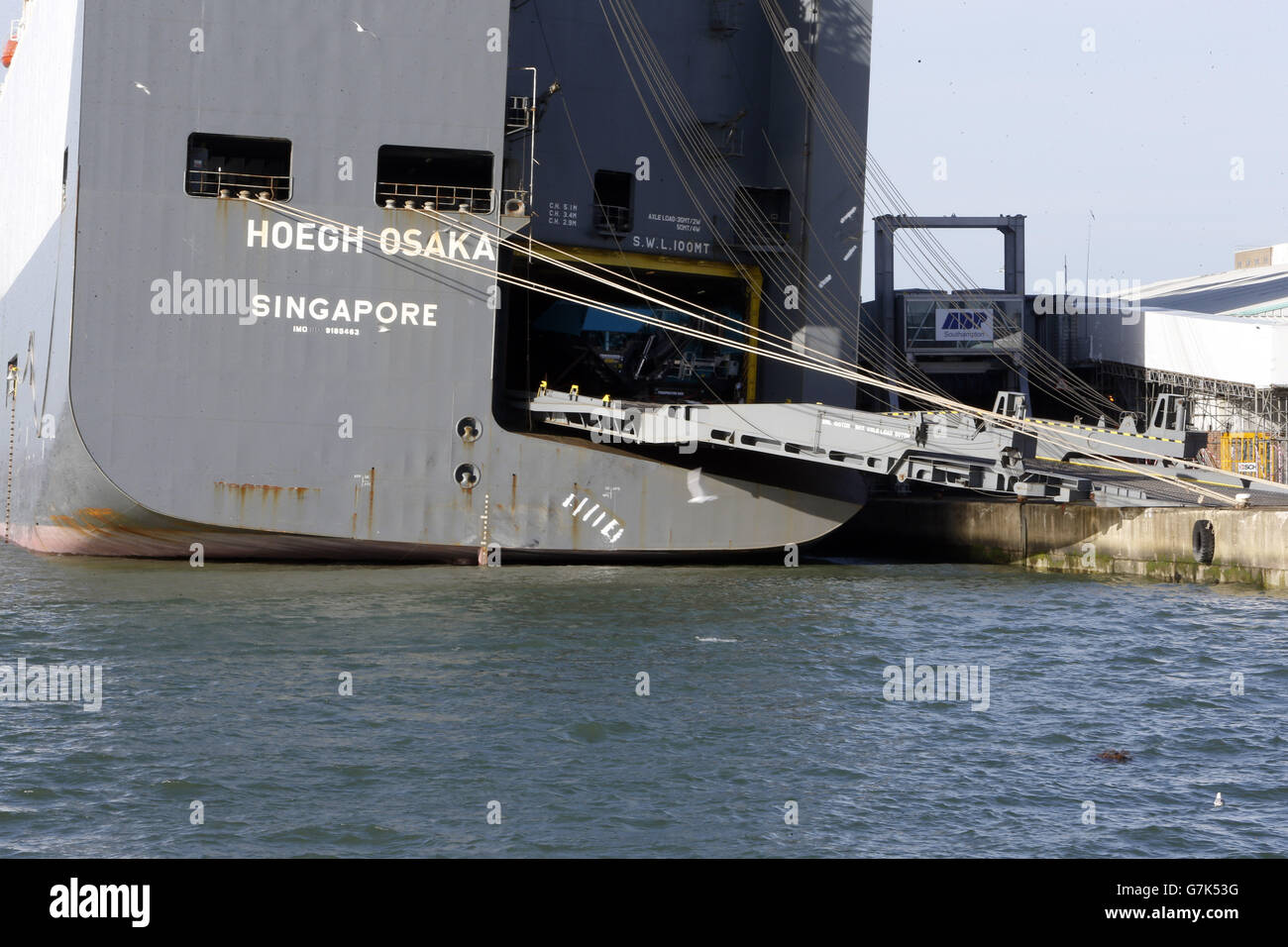 Solent ship grounding Stock Photo - Alamy