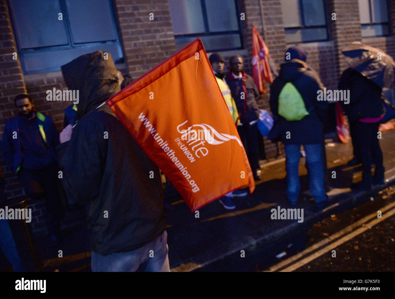 London bus drivers strike Stock Photo - Alamy