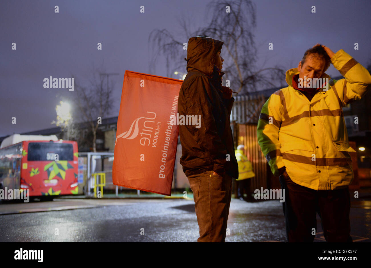London bus drivers strike Stock Photo - Alamy