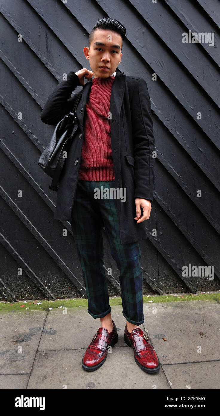 Oliver Long wears a coat by Selected Homme outside the Old Sorting ...