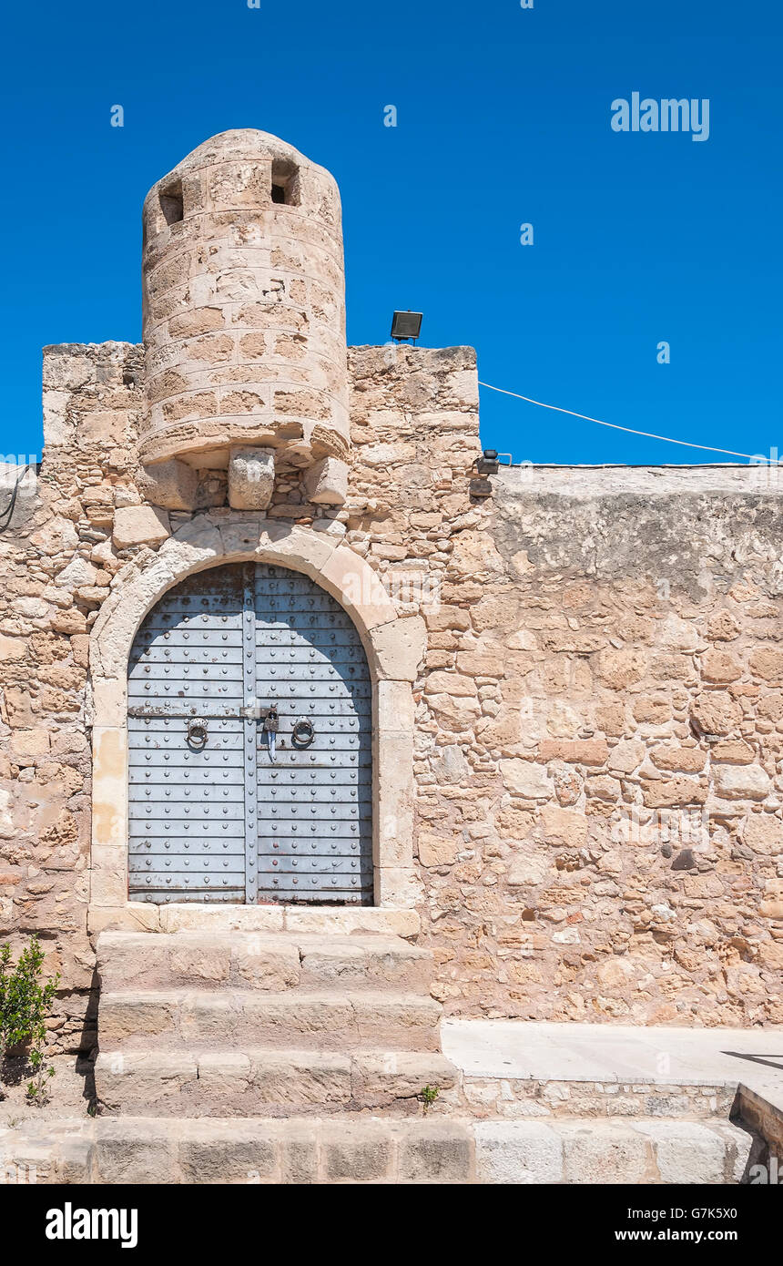 The old fort at the sea port town of Sitia on the Greek island of Crete ...