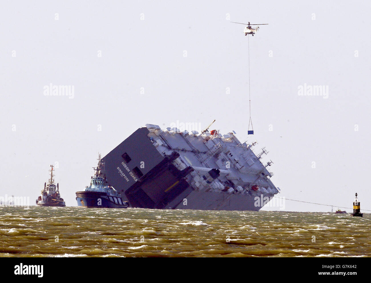 Solent ship grounding Stock Photo - Alamy