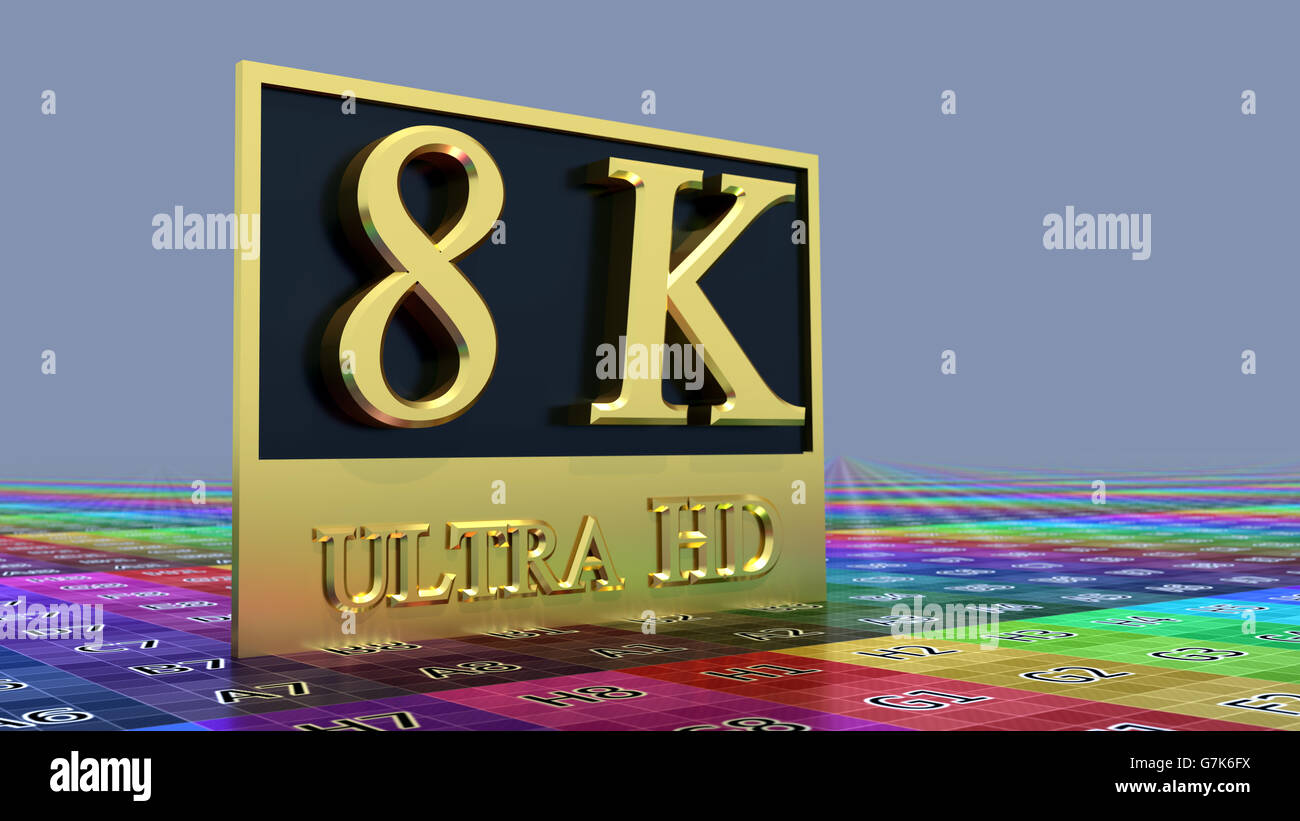 Ultra HD 8K icon Stock Photo - Alamy