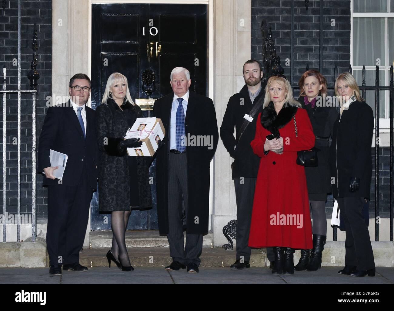 Karen Edwards (2nd left), mother of murdered Becky Godden-Edwards ...