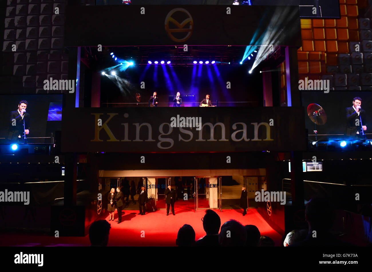 Take That perform at the world premiere of Kingsman: The Secret Service ...