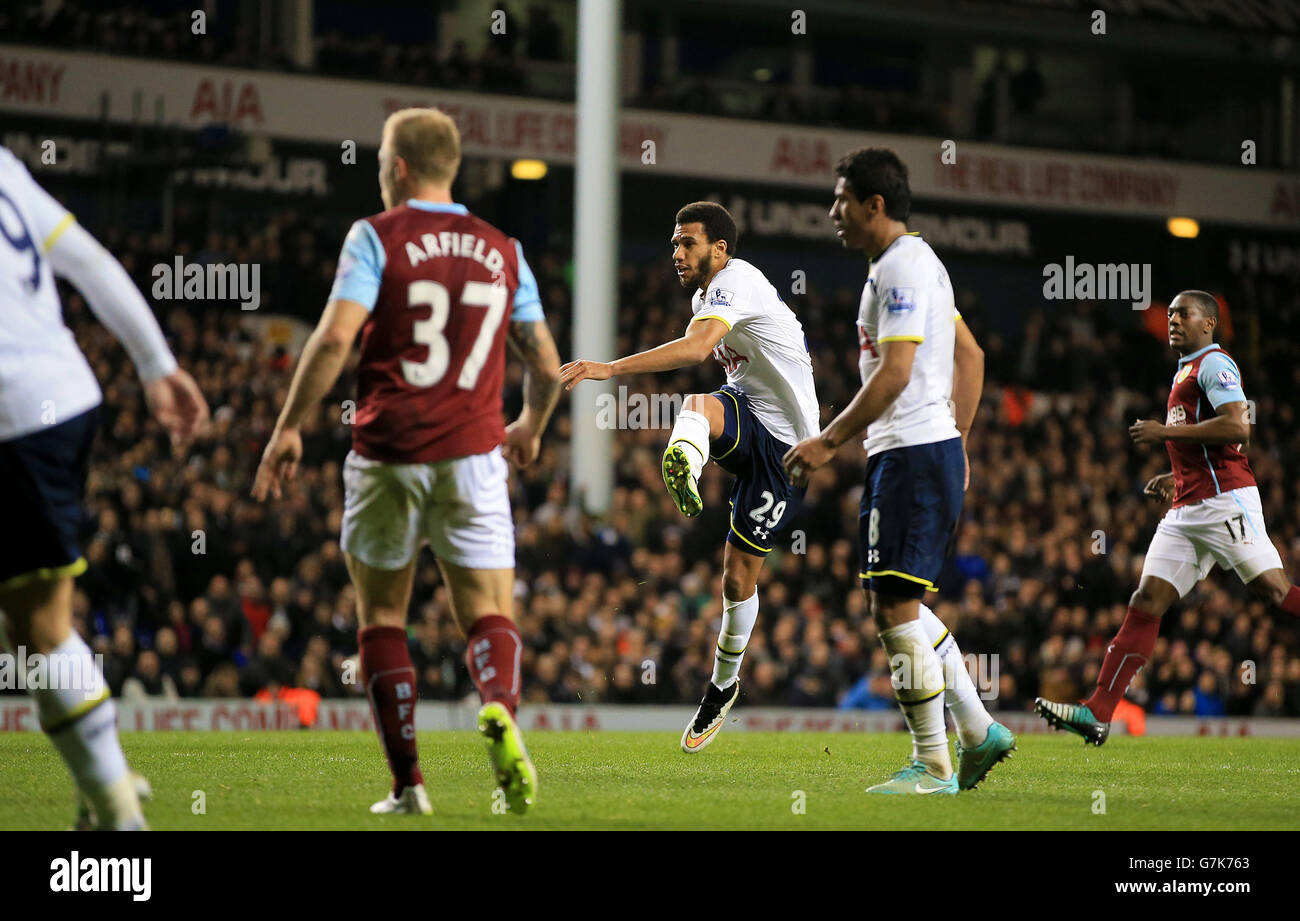 Tottenham Hotspur's Etienne Capoue scores his side's second goal during ...