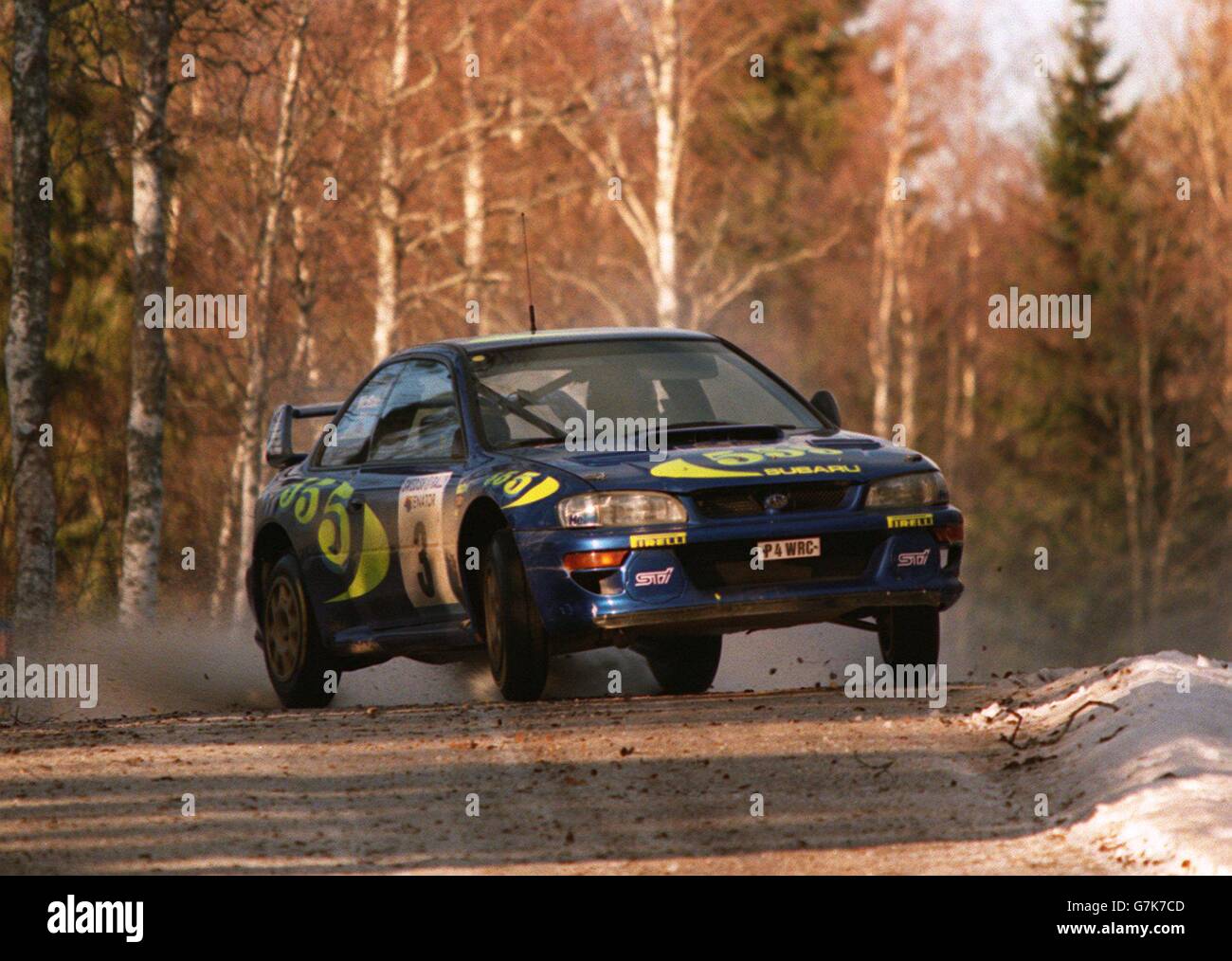 Swedish Rally. Colin McRae, Subaru Stock Photo - Alamy