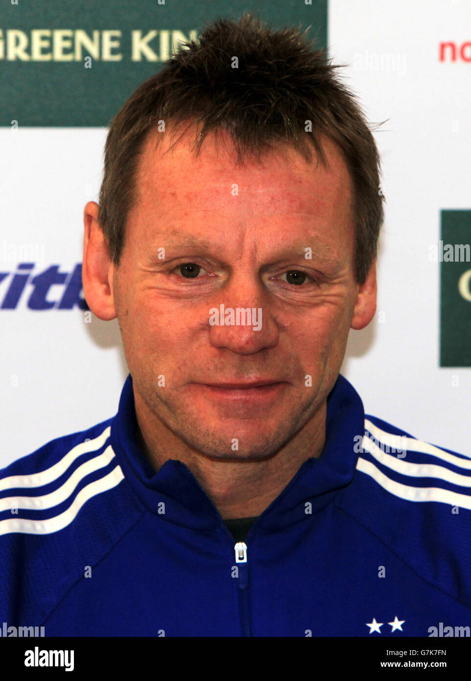 Nottingham Forest manager Stuart Pearce during a press conference Stock ...