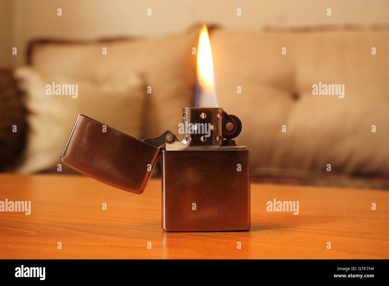 lightfire on table Stock Photo - Alamy