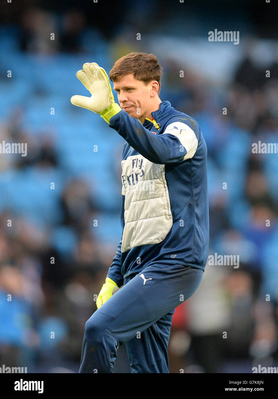 Arsenal goalkeeper Wojciech Szczesny before the Barclays Premier League ...