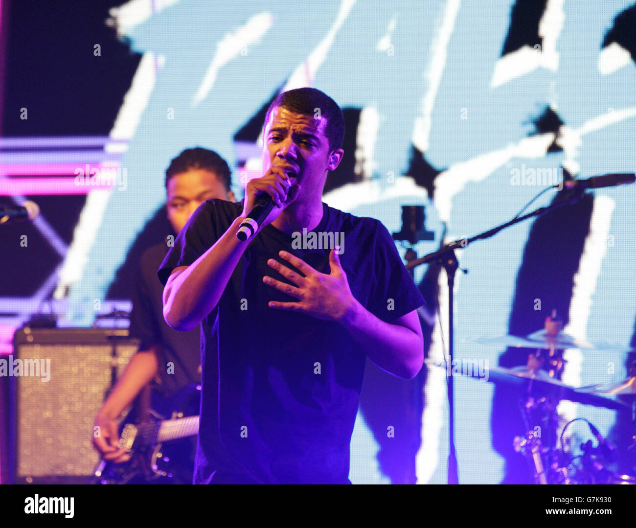 Run-DMC perform special London gig. s first mobile phone call Stock ...