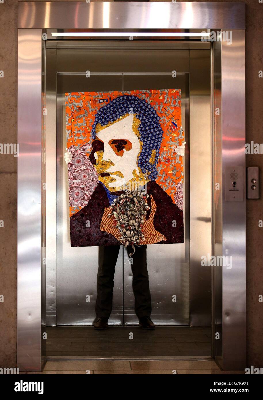 A Robert Burns painting made from 100% Scottish recycled materials ...