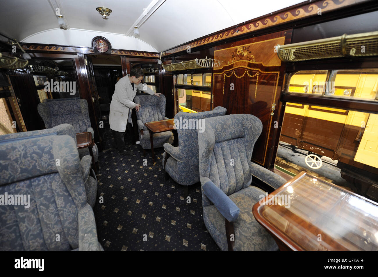 Churchill funeral train restored Stock Photo - Alamy